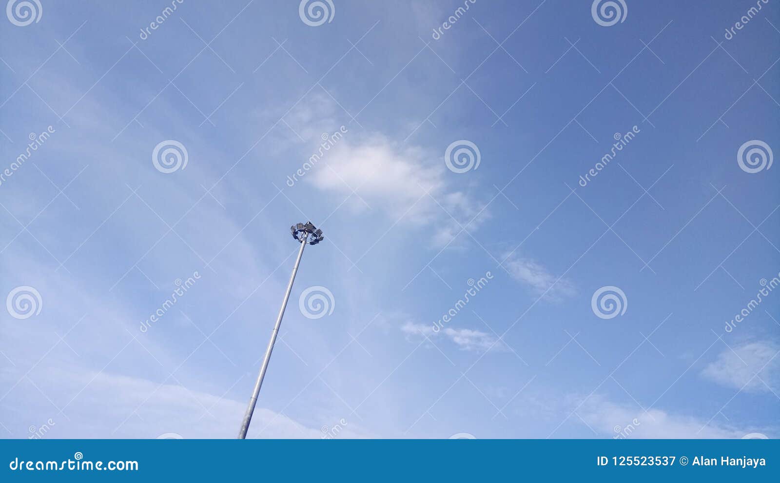 Light Tower on the Sky Blue Stock Image - Image of rest, cipularang ...