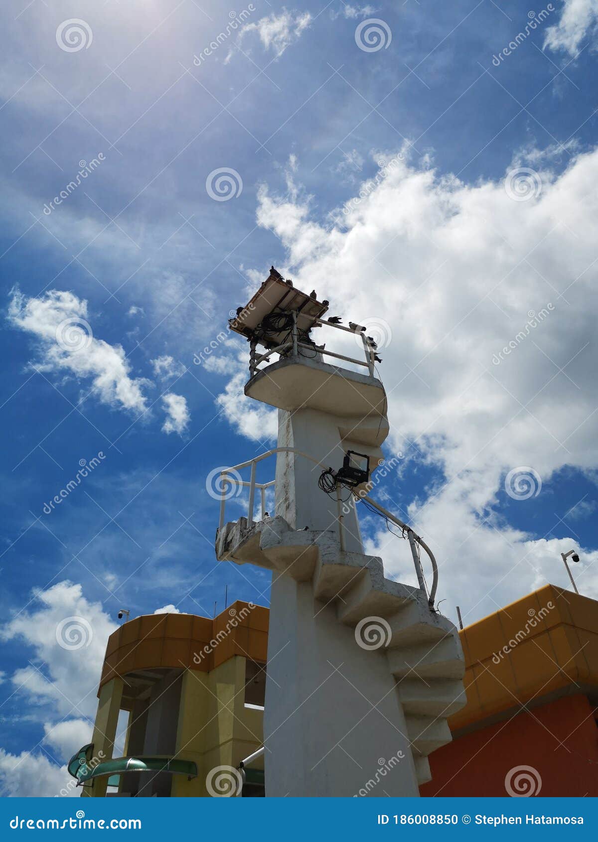 Light Tower at Bohol Sea Port Stock Photo - Image of steeple, light ...