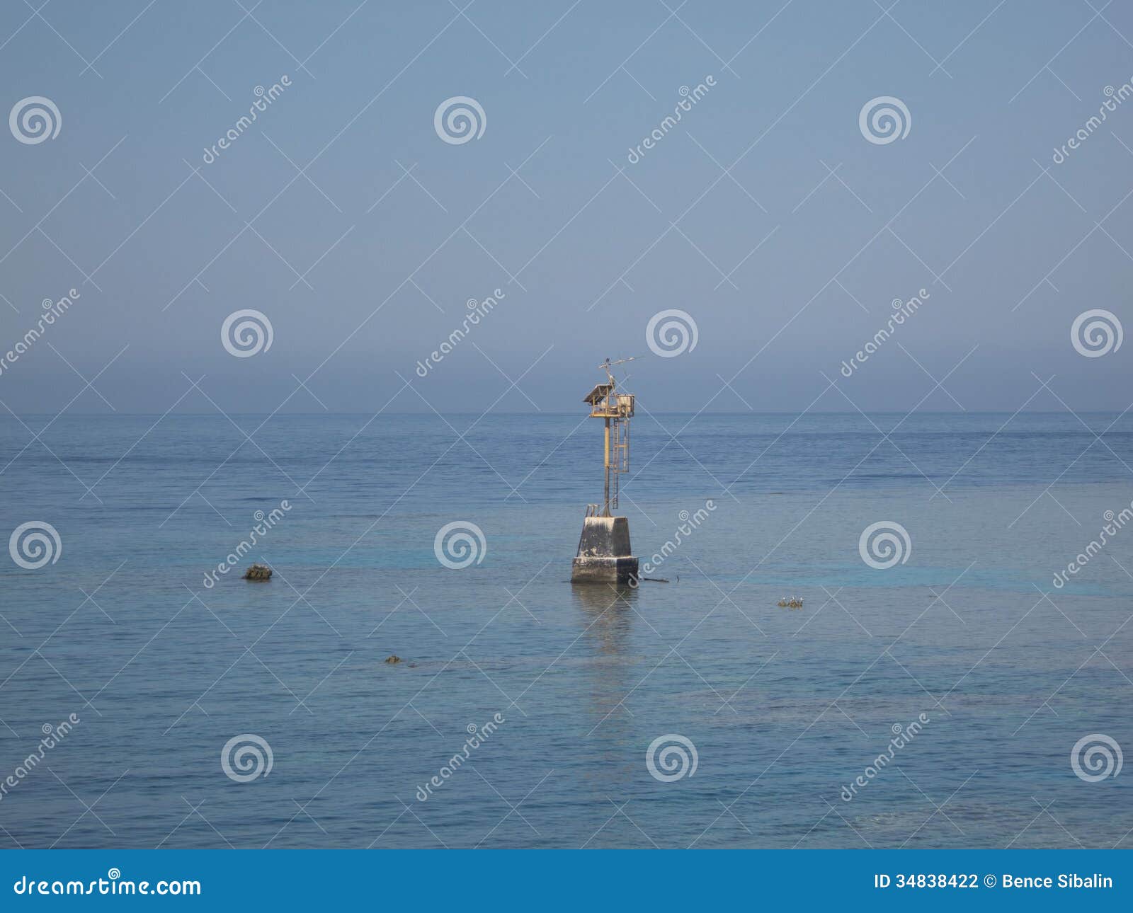 Light Tower on a Coral Reef in the Red Sea Stock Photo - Image of ocean ...