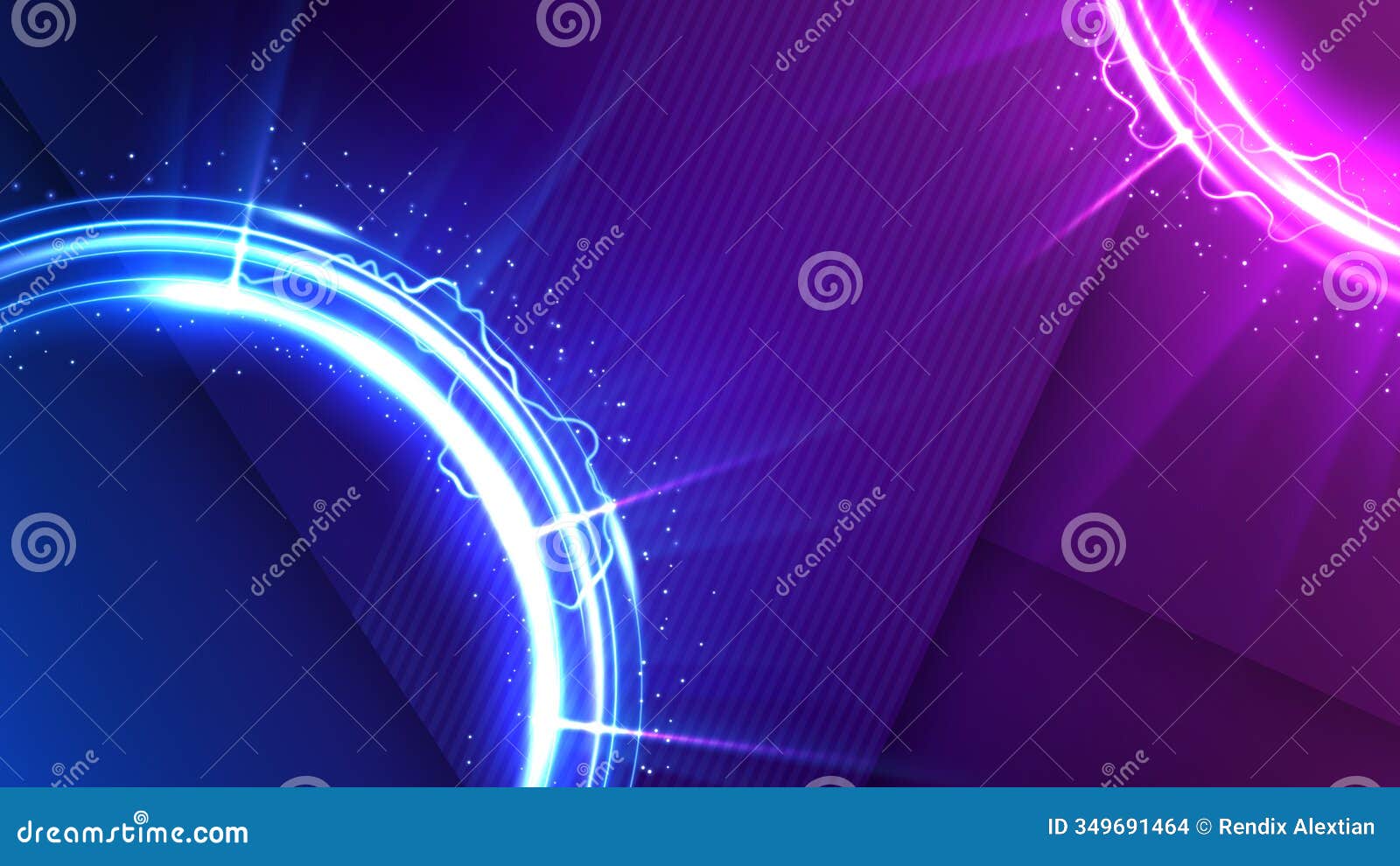 Light Trail Background, Elegant Lightning Circle Widescreen, Vector ...