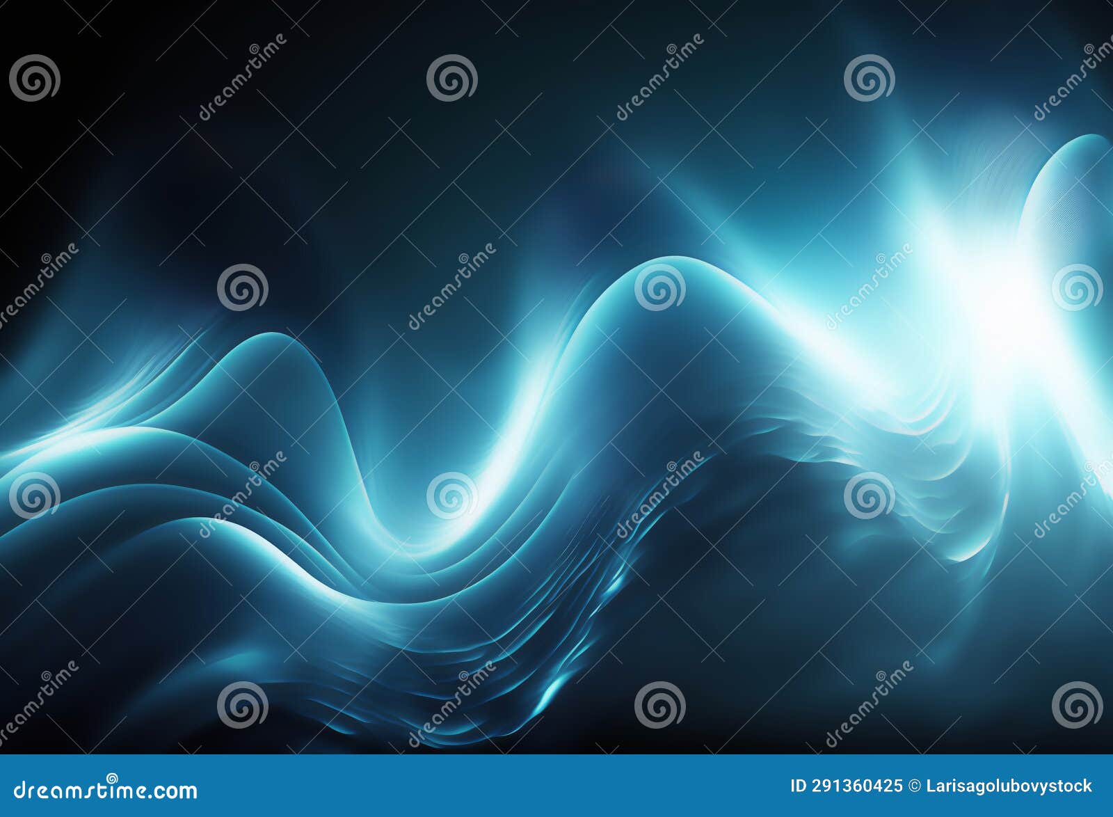 Light Trail Glowing Wave Curve Flare Blue Radiance Generative Ai Stock ...