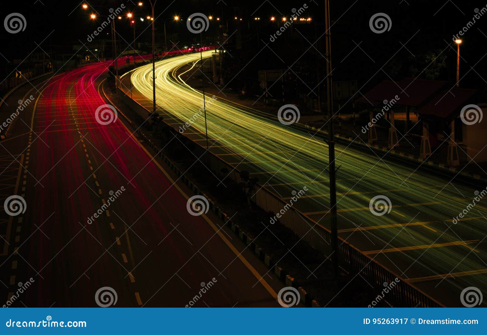 Light Trail of Heavy Traffic Stock Image - Image of background, d7000 ...