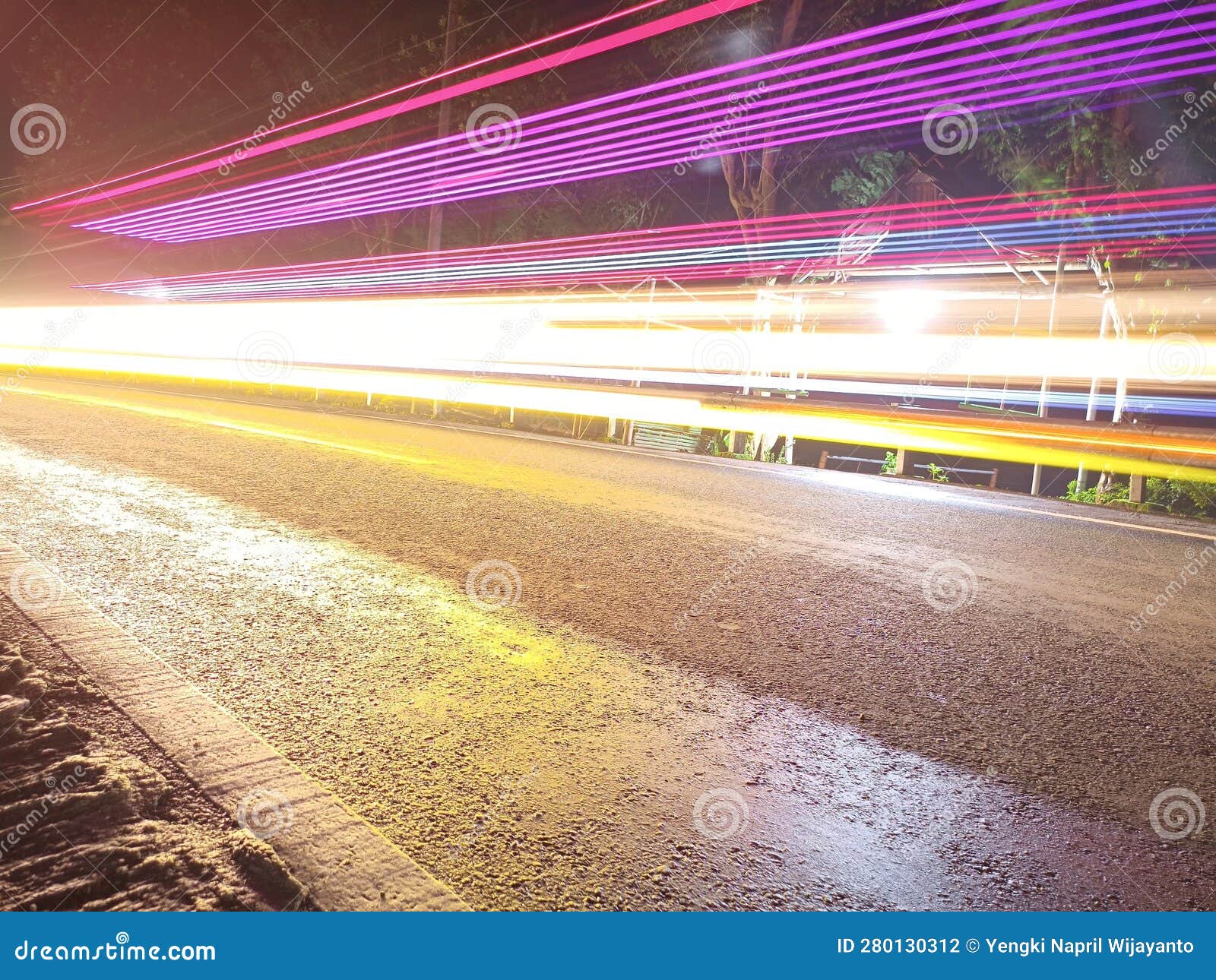 Light trail at night stock photo. Image of design, long - 280130312