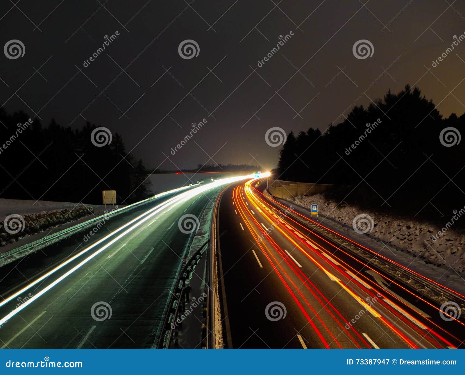 Light trails stock image. Image of highway, long, trails - 73387947