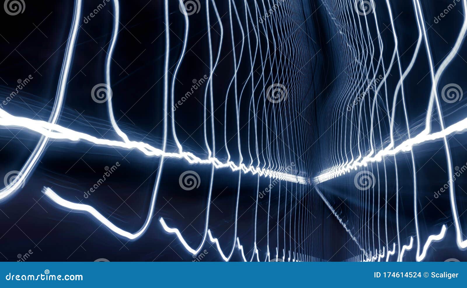 Light Trails Pattern in Subway Tunnel, Long Exposure of Movement ...