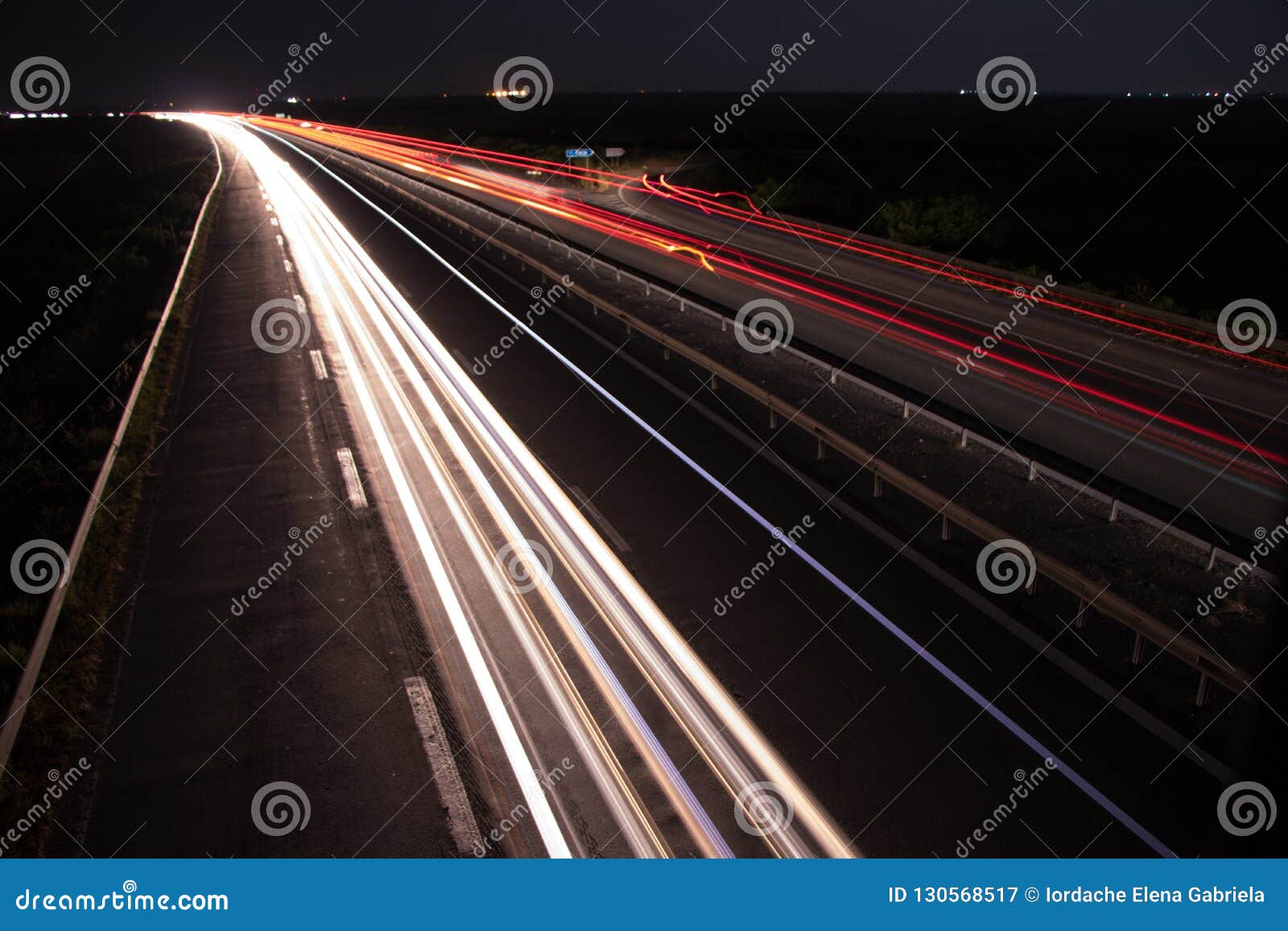 Light Trails Under the Bridge Stock Image - Image of blur, nostalgia ...