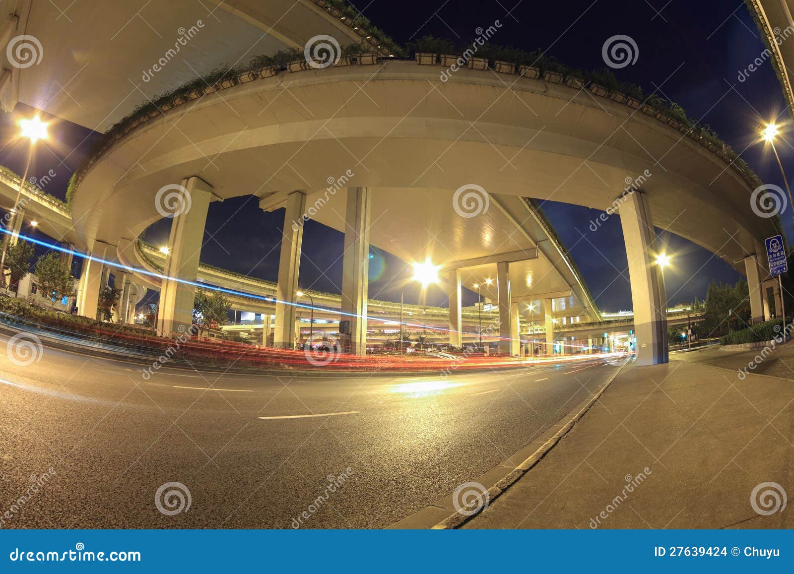 Car Trails Under Bridge Stock Photos - Free & Royalty-Free Stock Photos ...