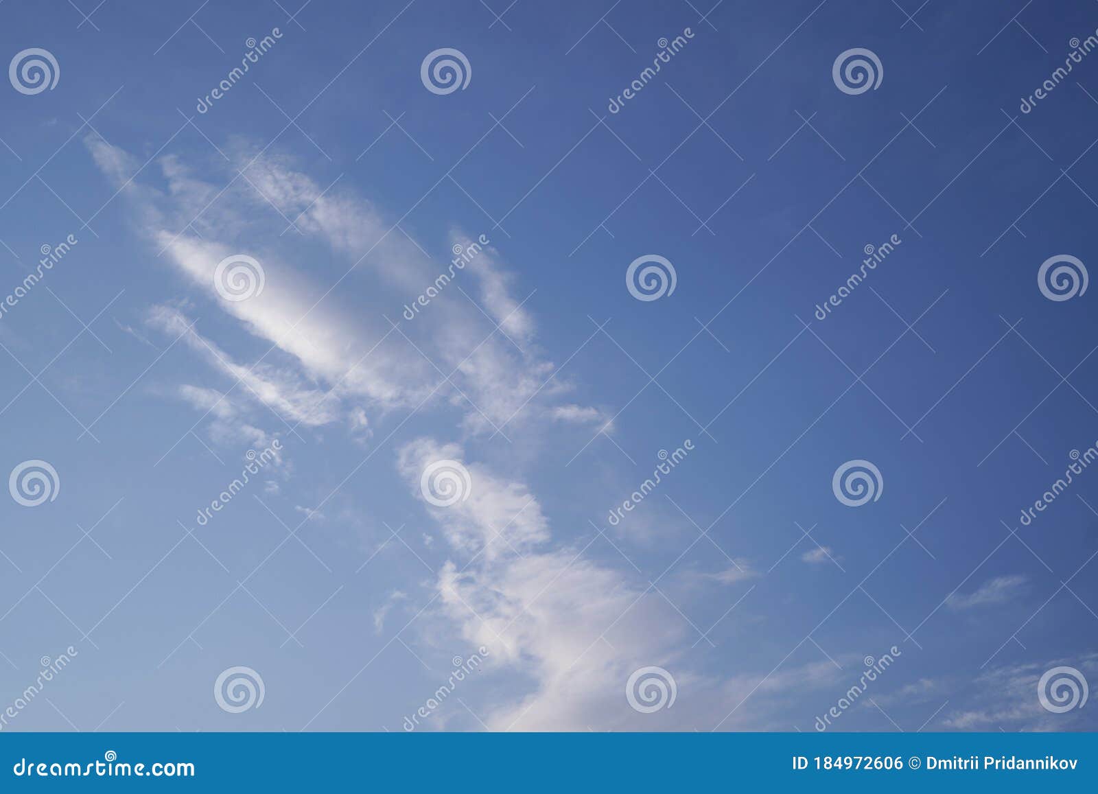 Light and Transparent Clouds on a Background of Blue Sky Stock Photo ...