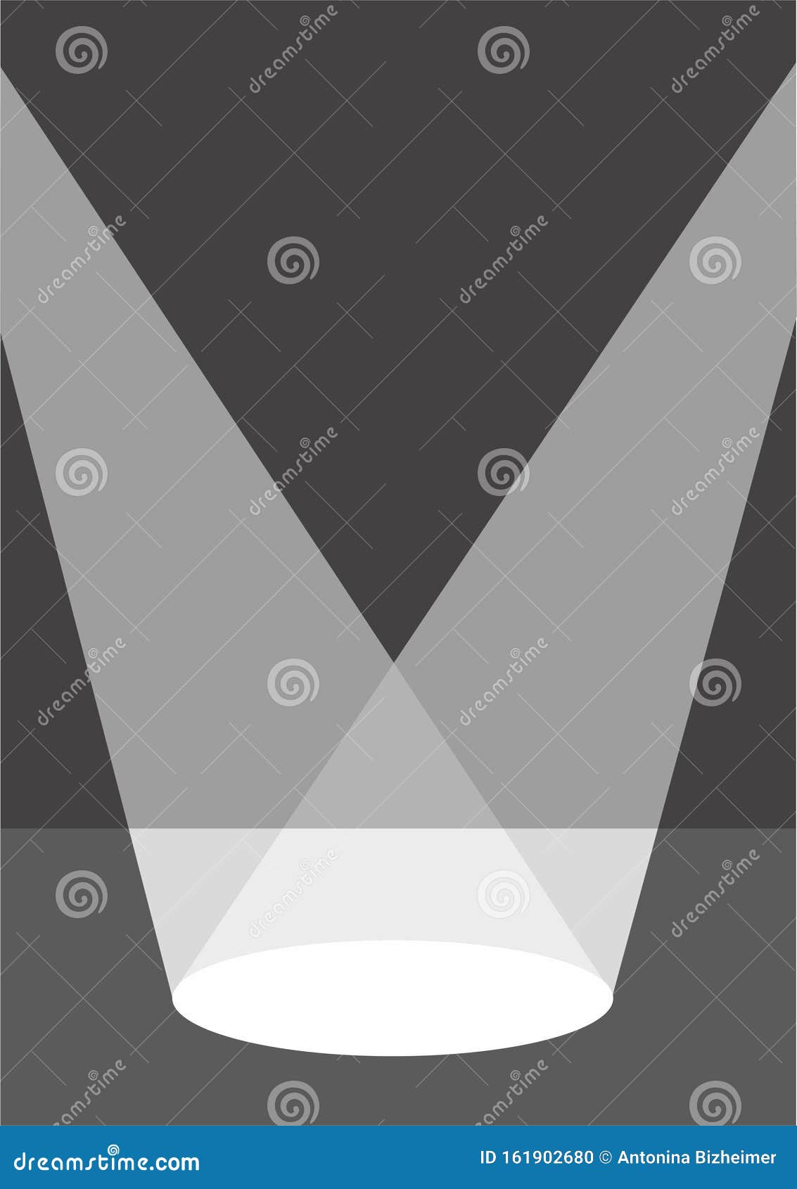 Light from two spotlights stock vector. Illustration of white - 161902680