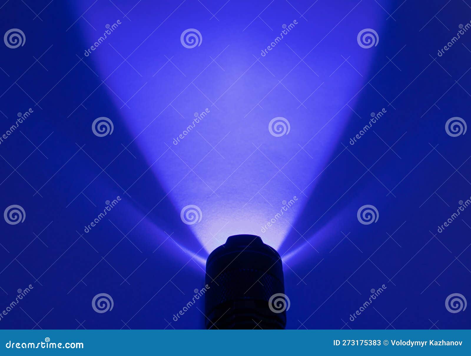 Light from an Ultraviolet LED Lamp. UV LED Flashlight Stock Image ...