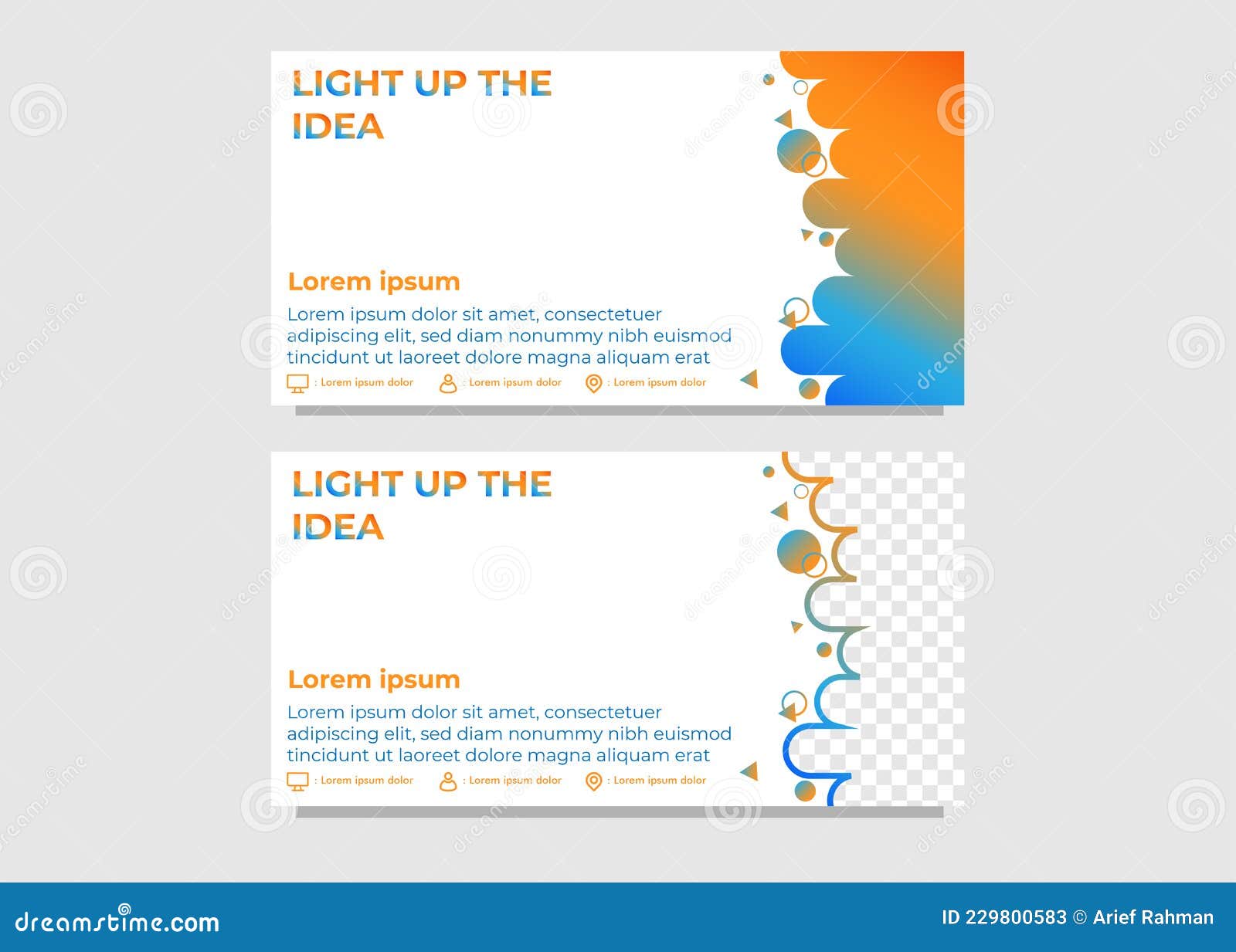 Light Up the Idea Web Banner Template Stock Vector - Illustration of ...