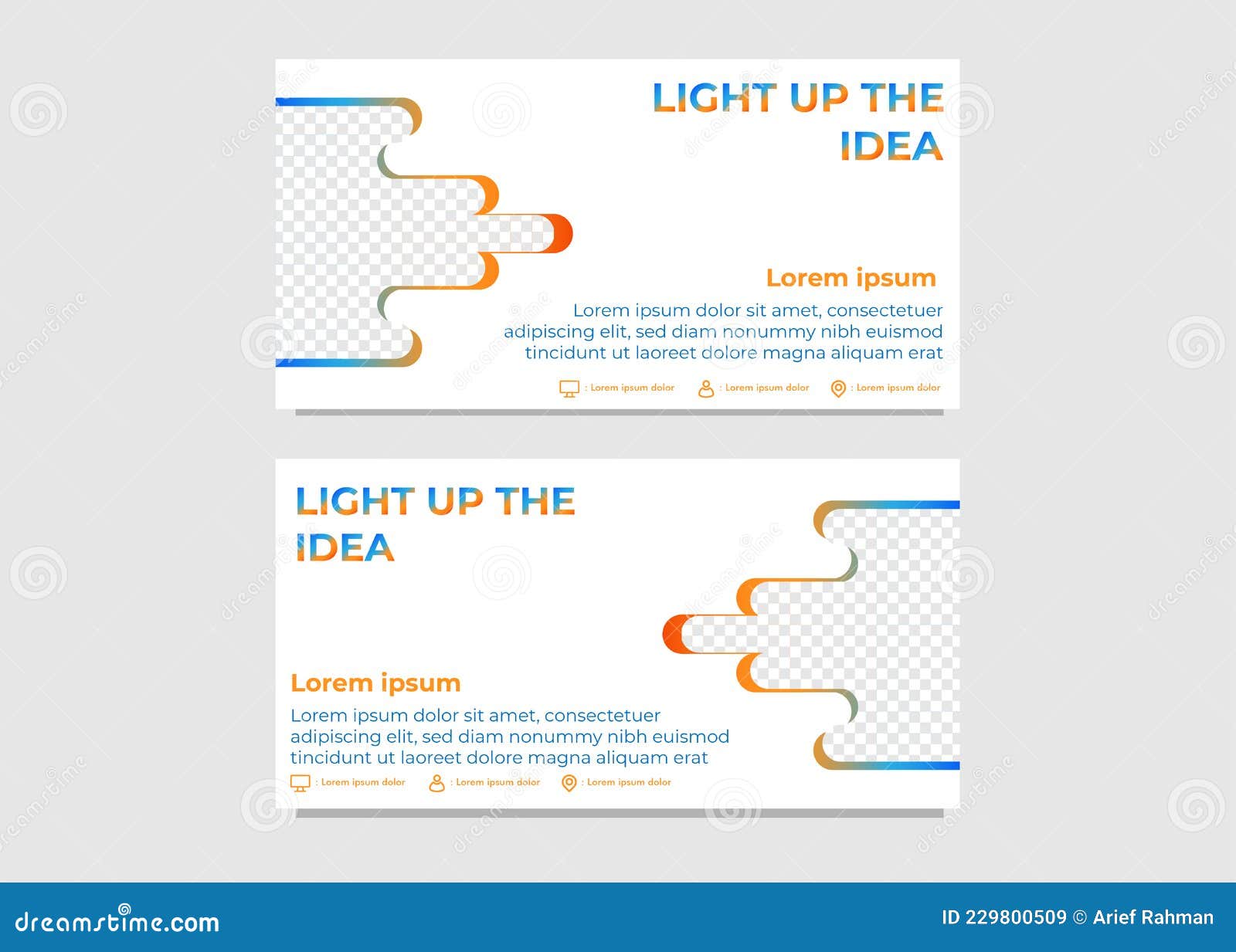 Light Up the Idea Web Banner Template Stock Vector - Illustration of ...