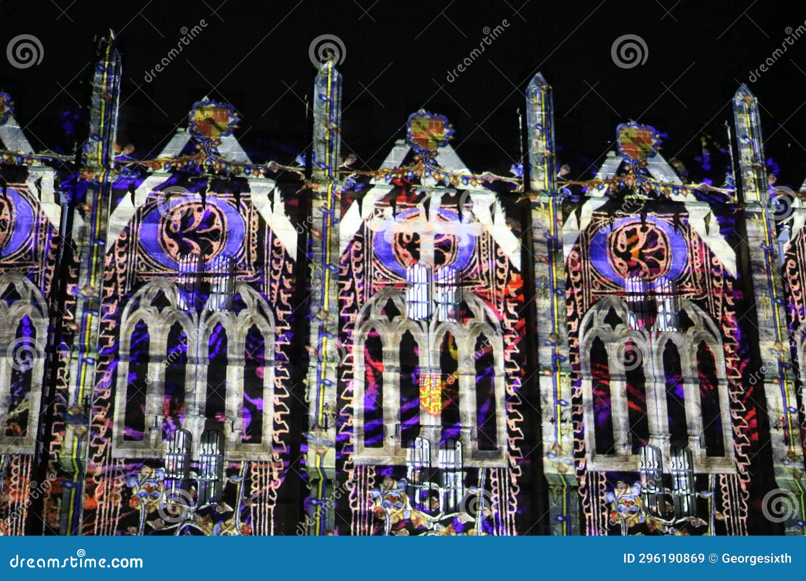 Light Up Lancaster, the Great Cowcher, Light Show Editorial Stock Image ...