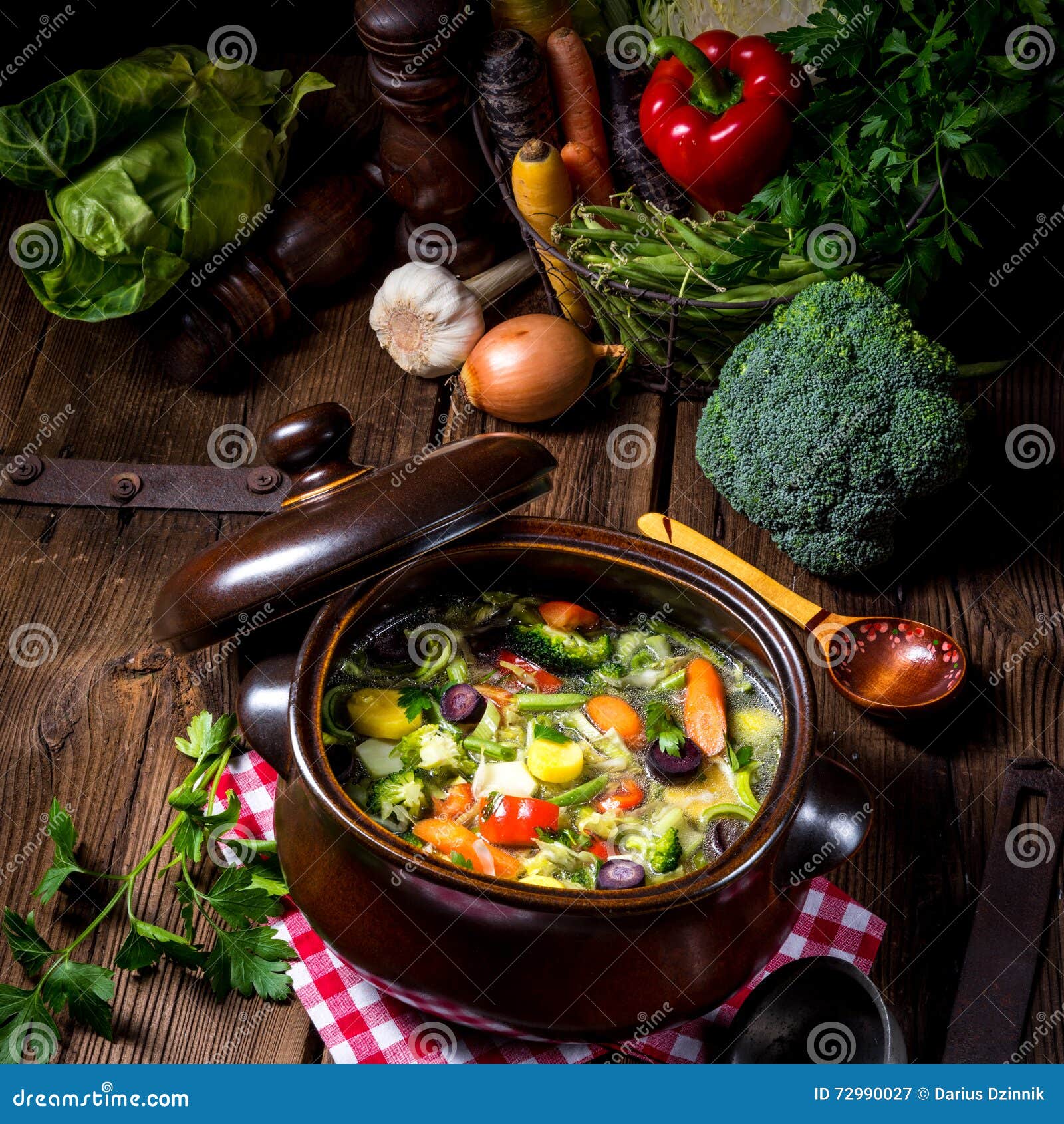 Light vegetable soup stock image. Image of appetizer - 72990027