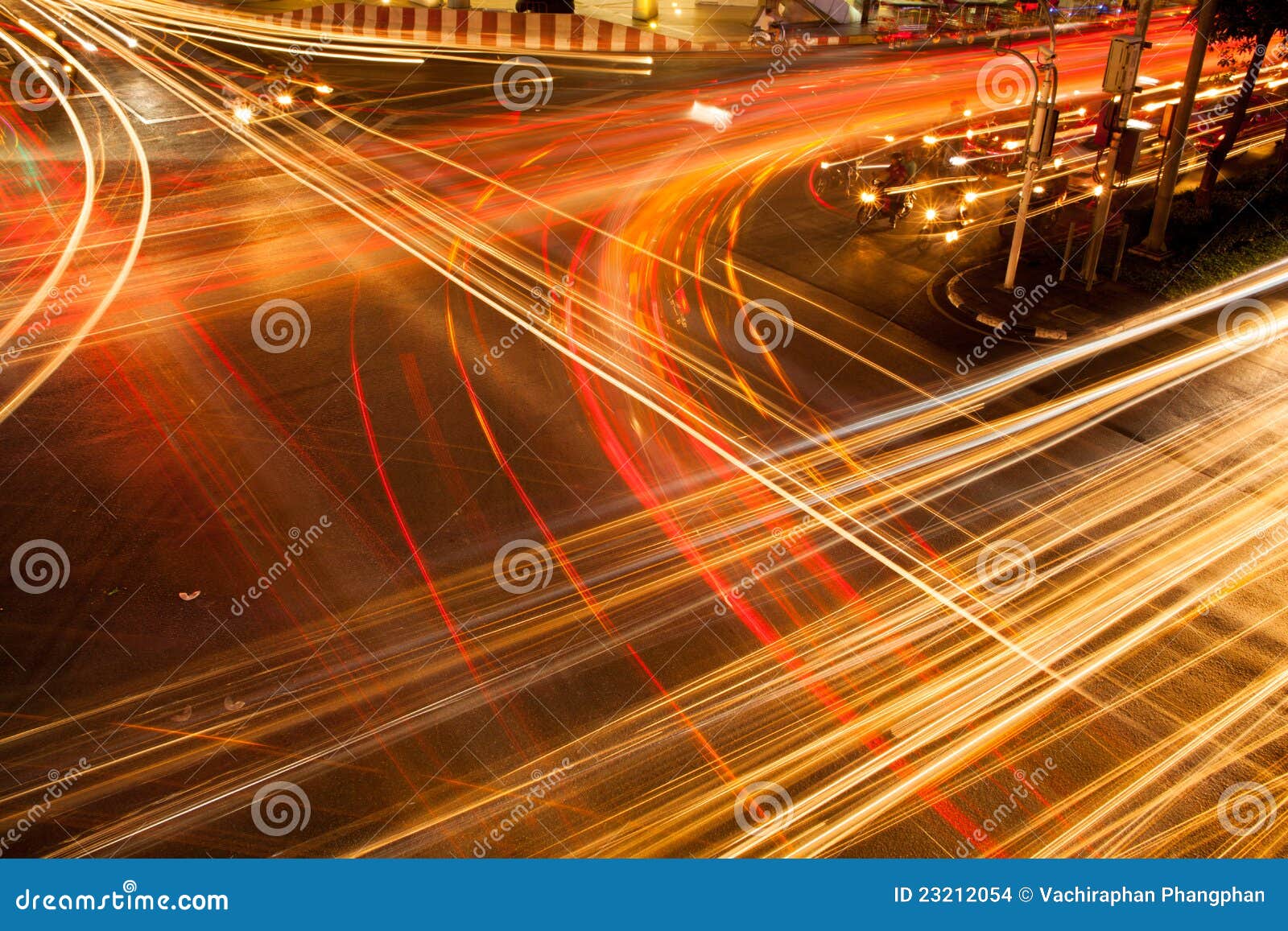 Light Vehicles in the Intersection. Stock Photo - Image of downtown ...