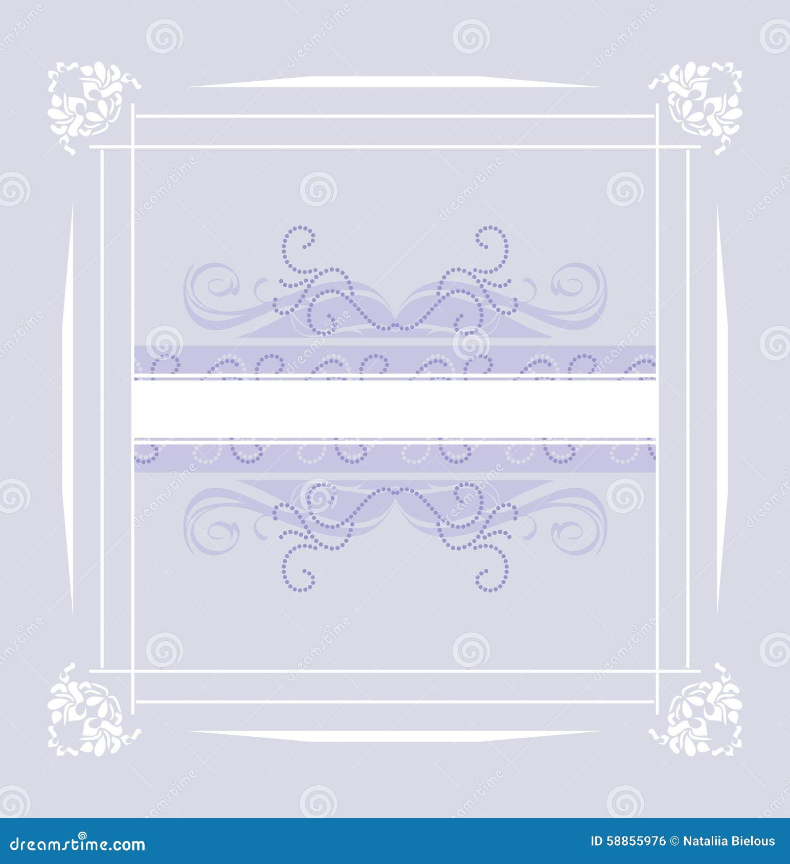 Light Violet Ornamental Frame for Greeting Design Stock Vector ...