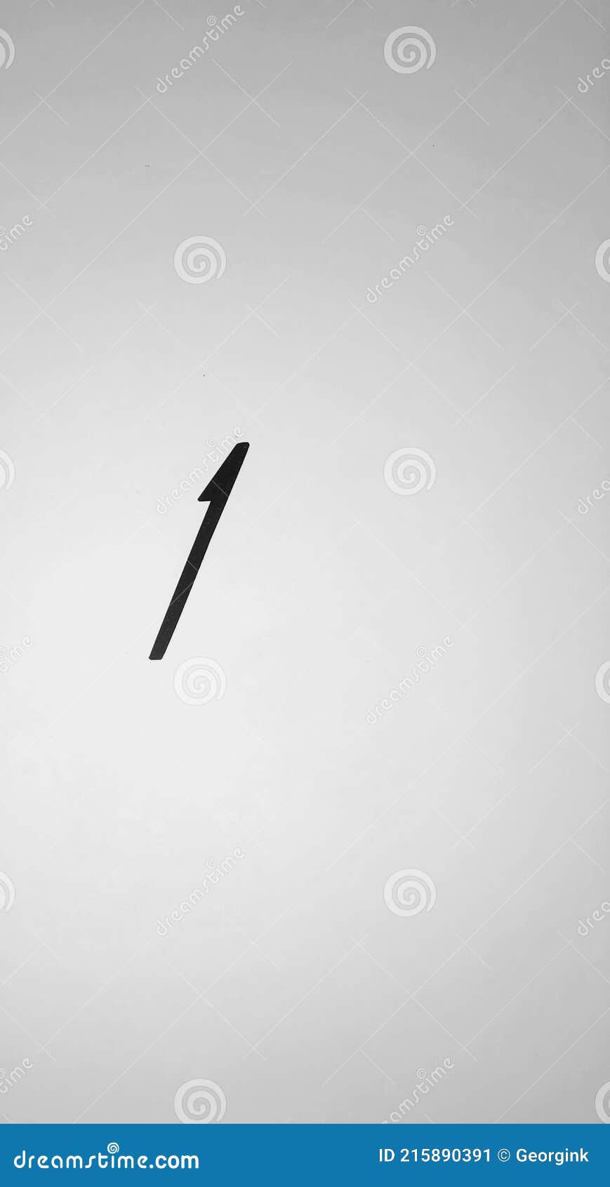 Light Wall and Part of a Black Number One on it Stock Image - Image of ...