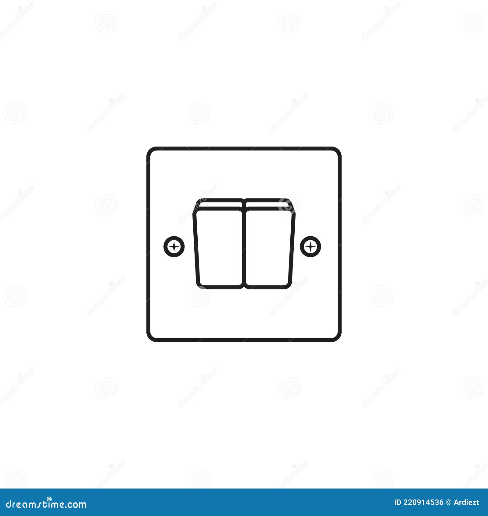 Light Wall Switch Icon Vector Illustration Stock Vector - Illustration ...