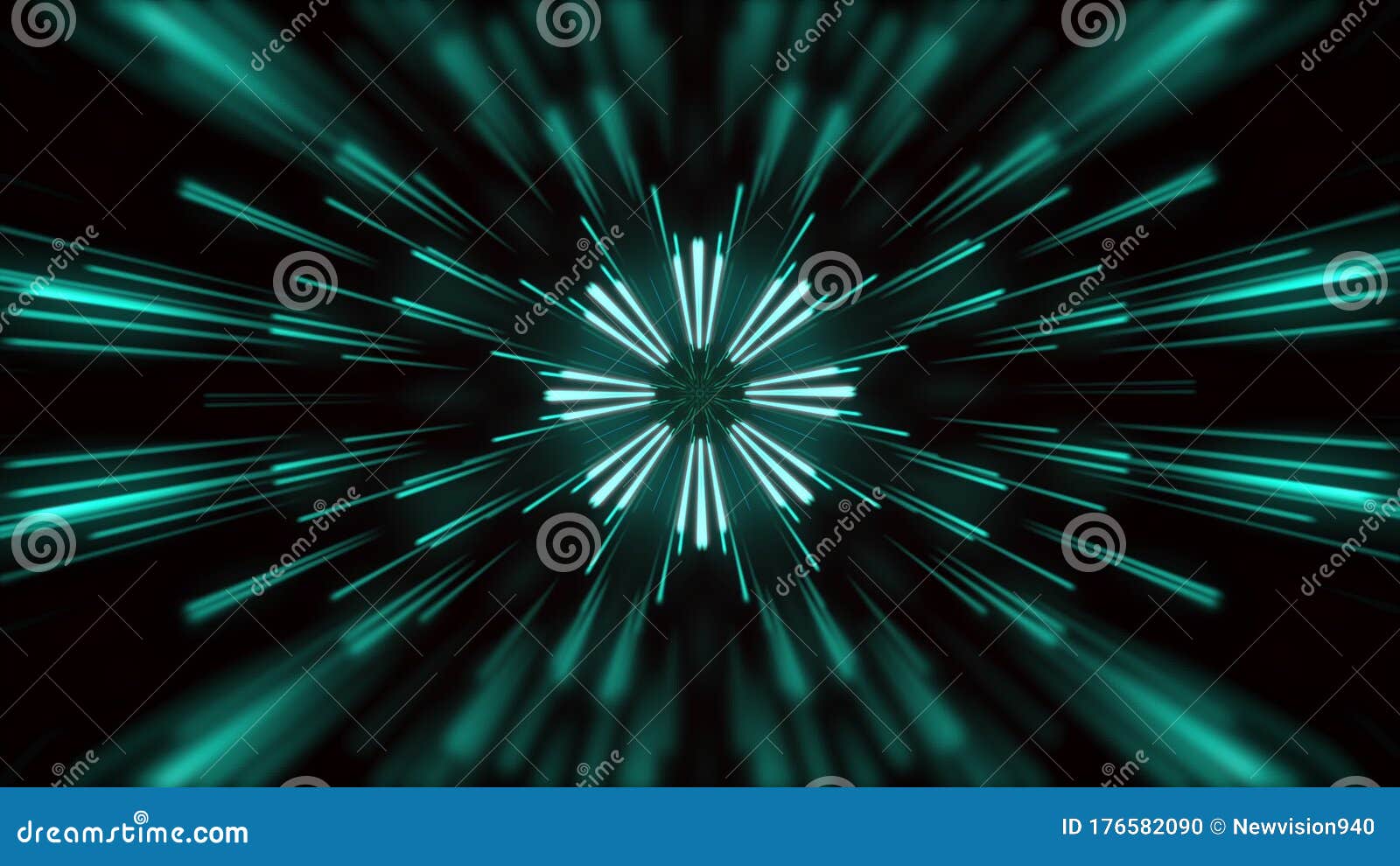 Light Warp Tunnel stock footage. Video of generated - 176582090