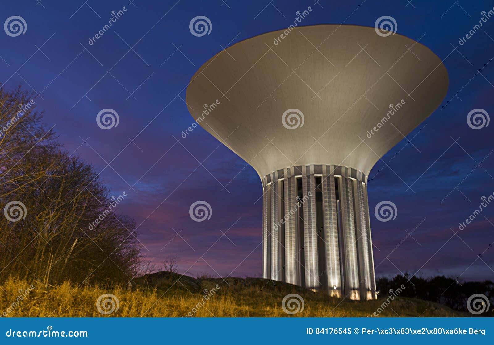 Light on a watertower stock image. Image of cold, watertower - 84176545