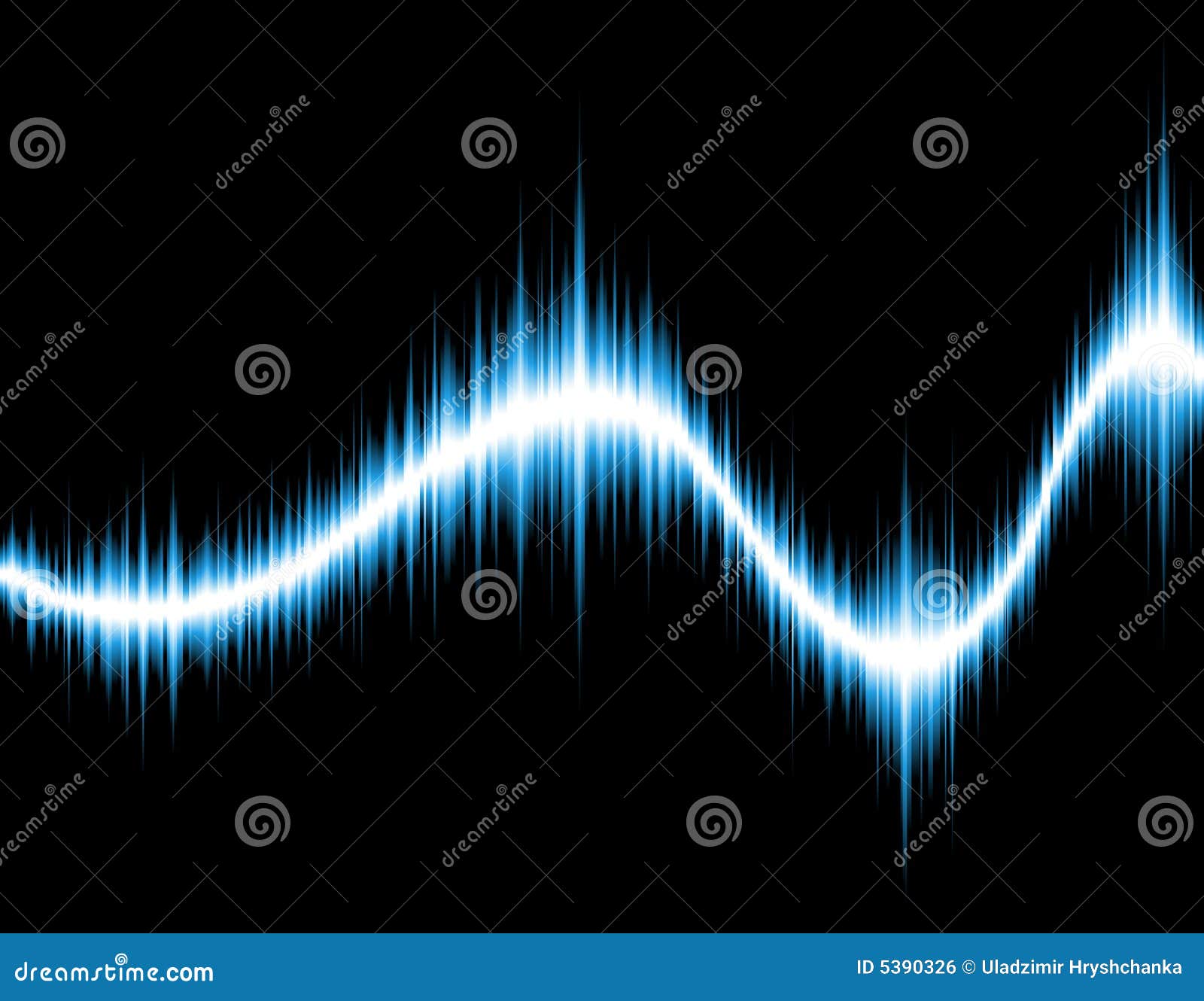 Light wave stock vector. Illustration of electro, illuminated - 5390326