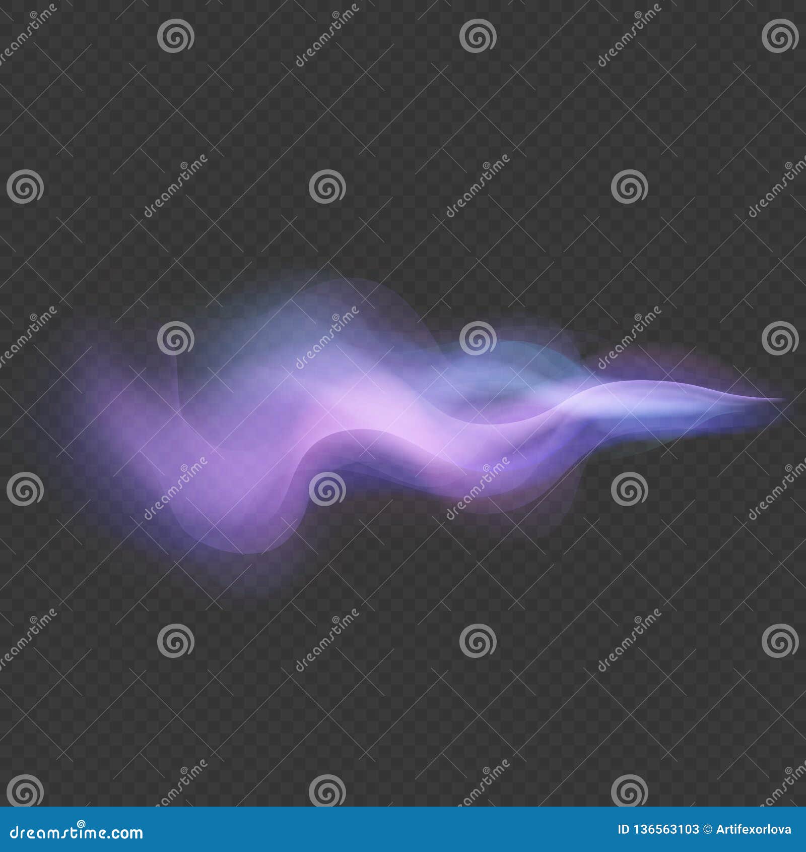 Light Wave Neon Swirl Overlay Flare Trace Effect Isolated on ...
