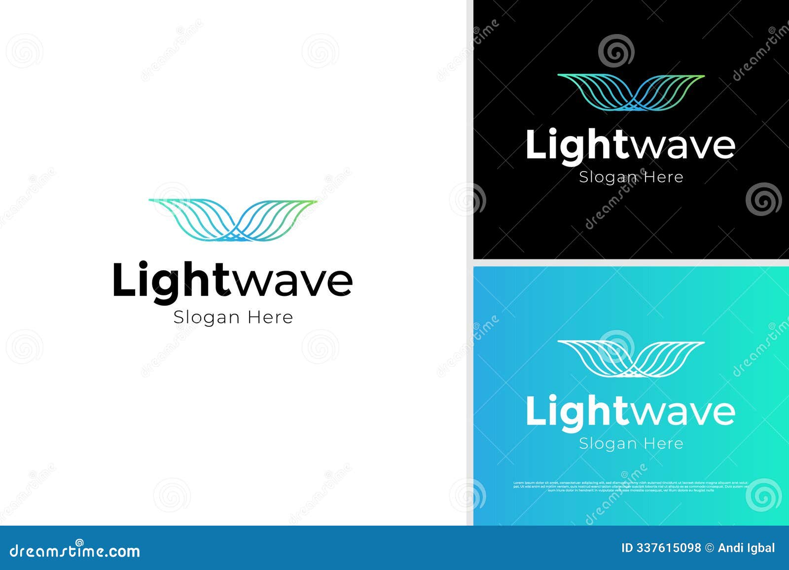 Light Wave Spectrum Logo Vector Design Stock Vector - Illustration of ...