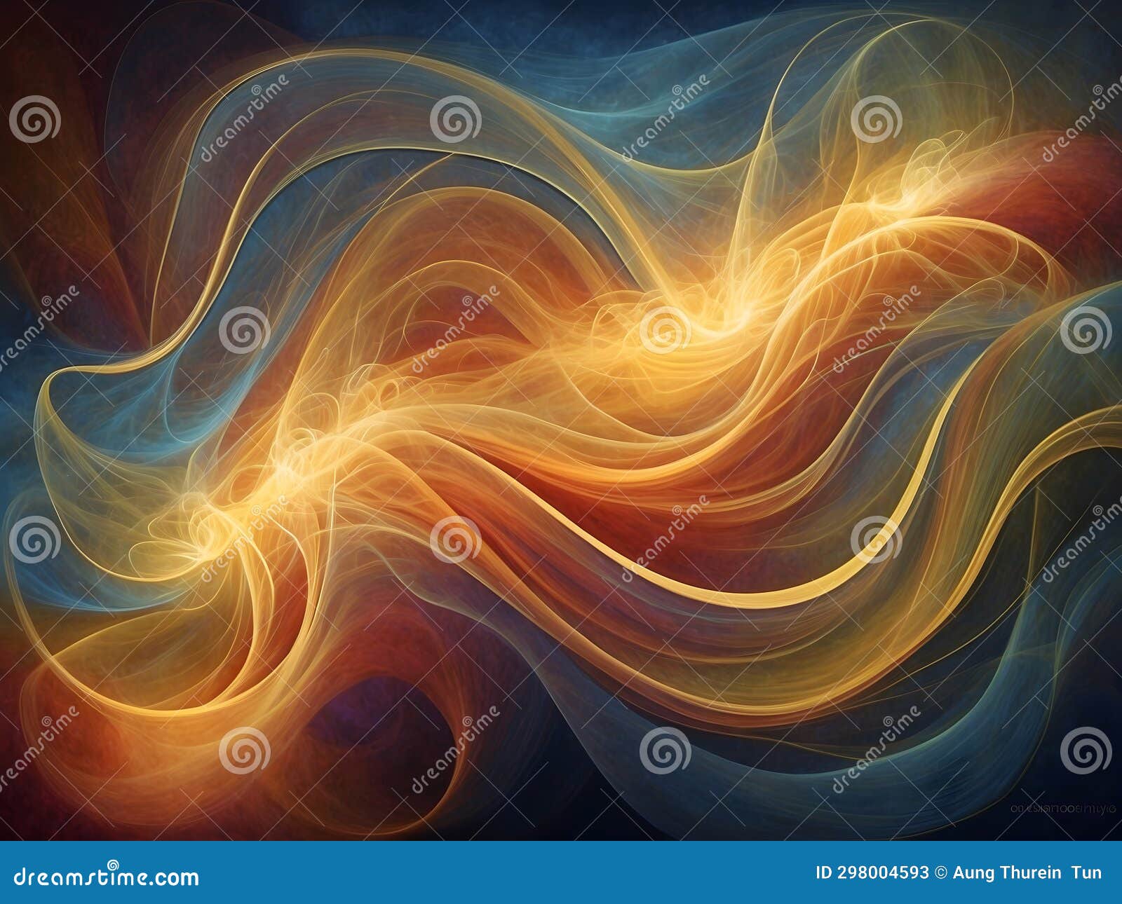 Light Waves Abstract Wallpaper Stock Illustration - Illustration of ...