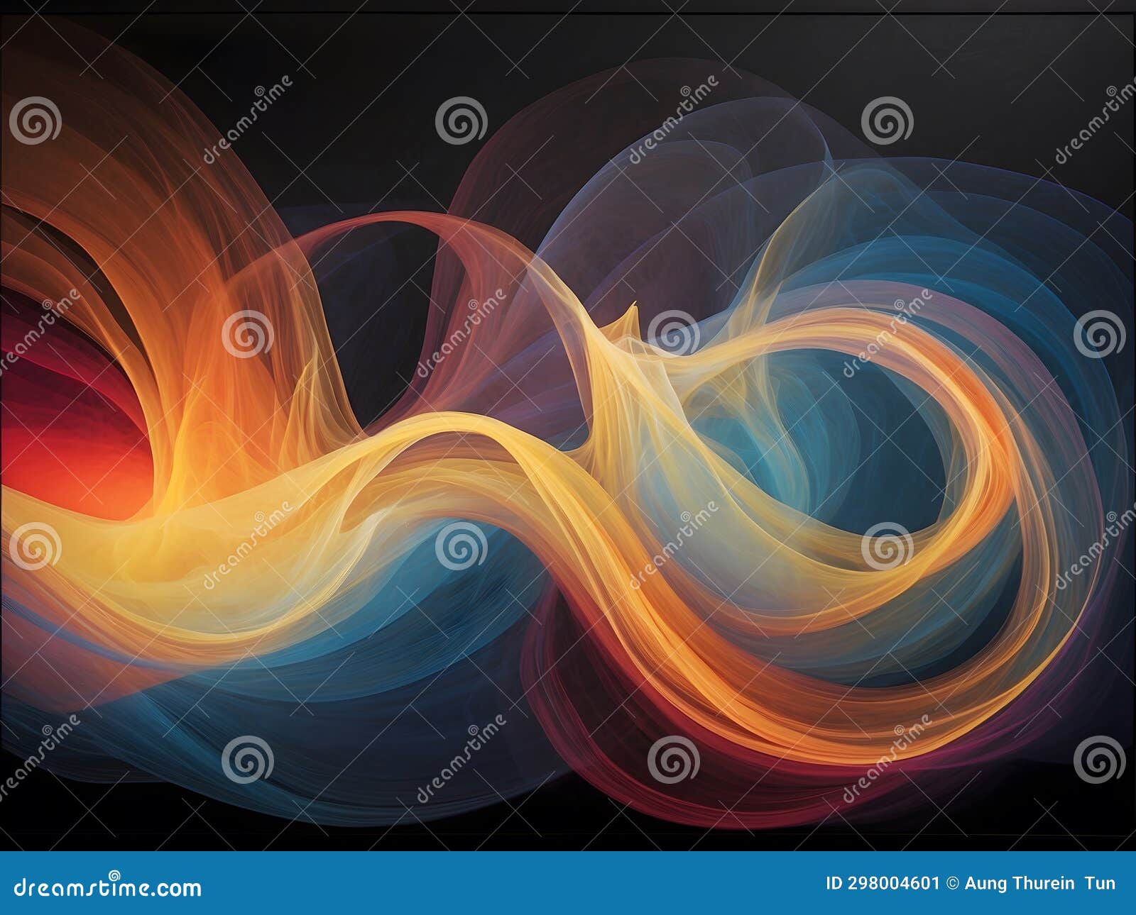 Light Waves Abstract Wallpaper Stock Illustration - Illustration of ...