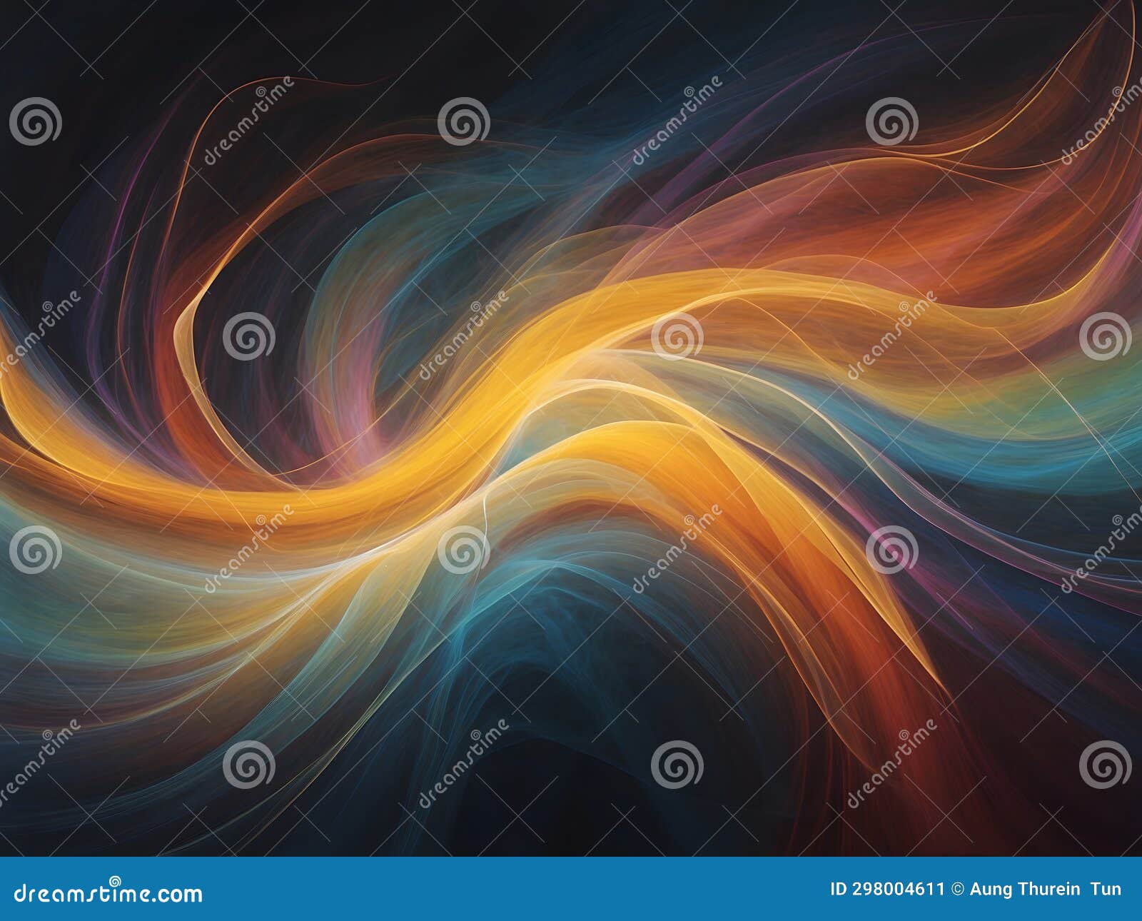Light Waves Abstract Wallpaper Stock Illustration - Illustration of ...