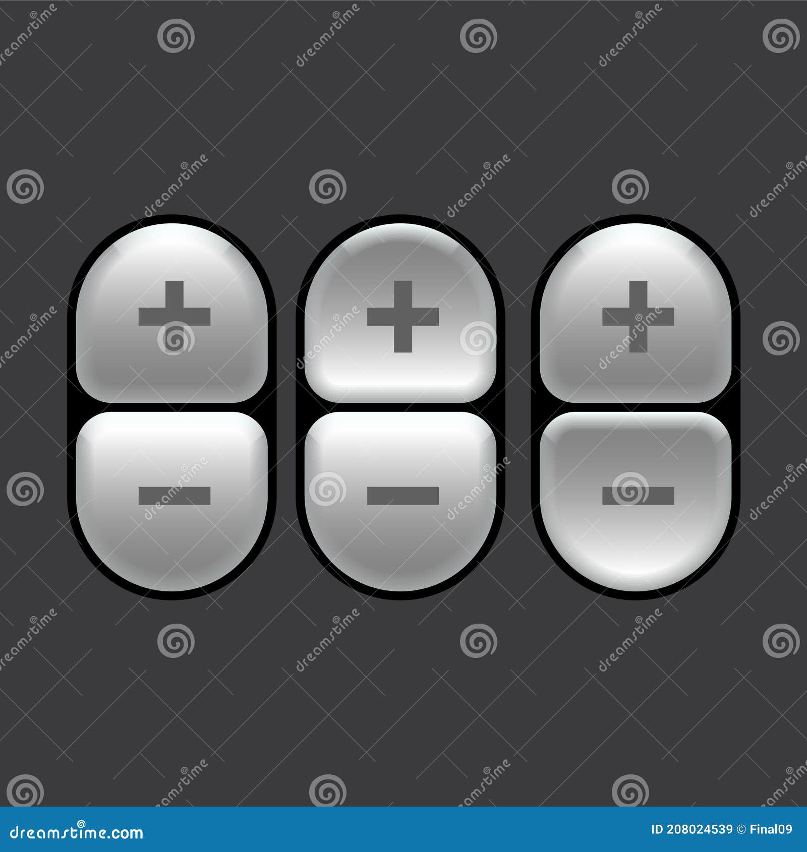 Light Web UI Elements Design Gray. Stock Vector - Illustration of shiny ...