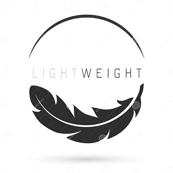 Light weight feather icon stock vector. Illustration of curved - 211552613