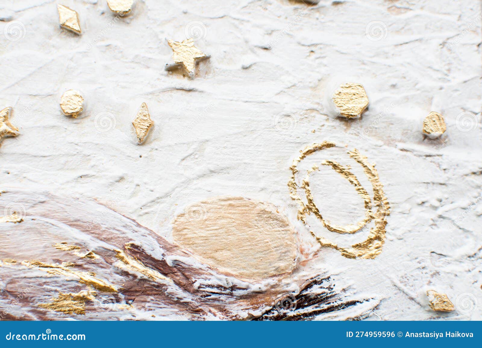 Light White Background, Texture with Golden and Brown Elements Stock ...