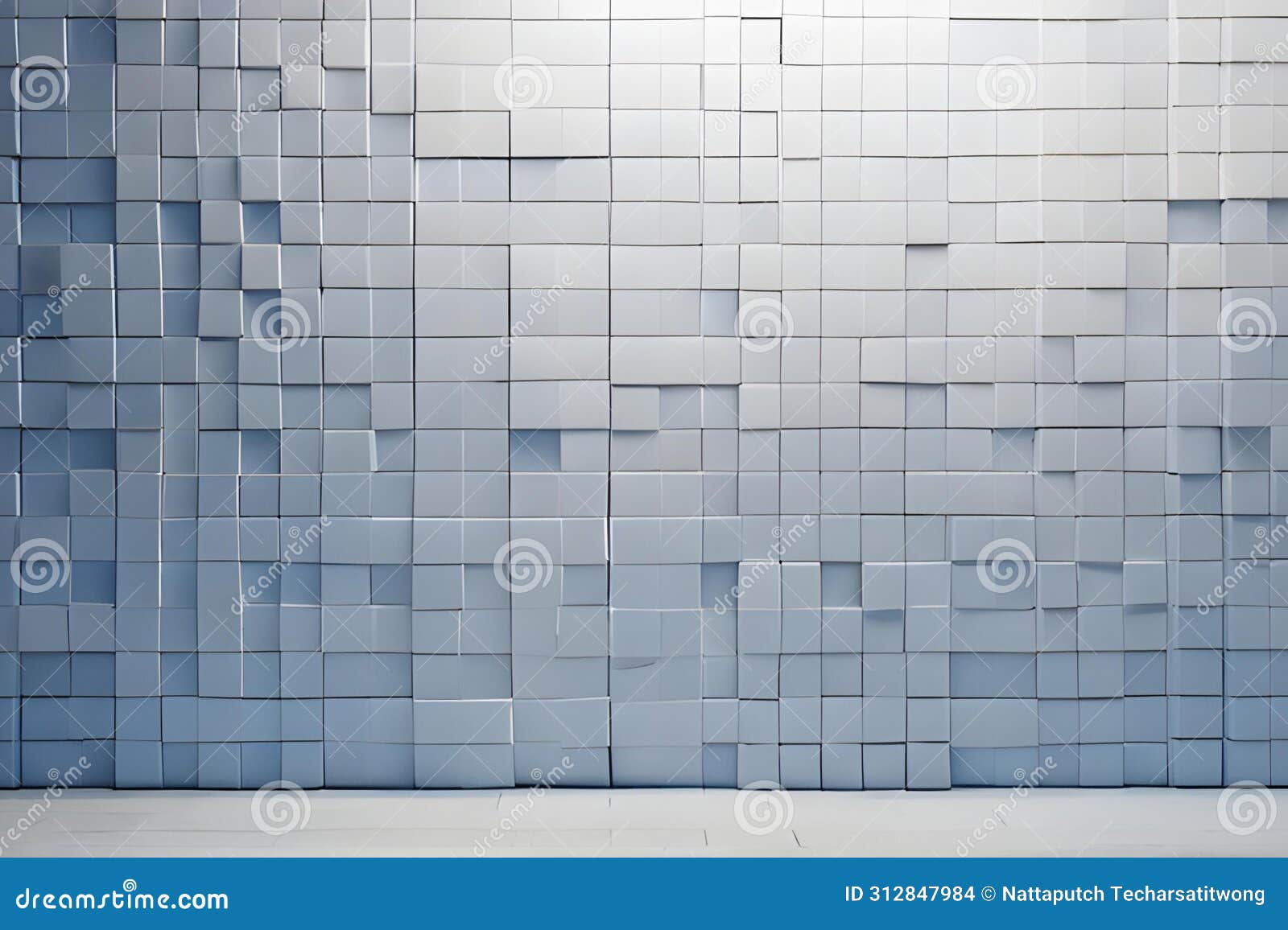 Light White-Blue Blocks Wall Background Stock Illustration ...