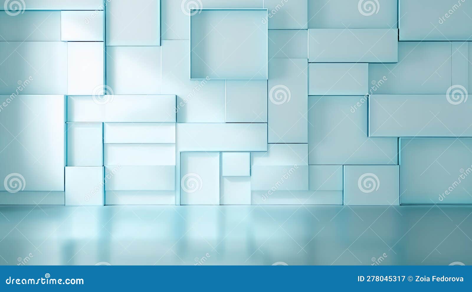 Light White-Blue Blocks Wall Background Stock Illustration ...
