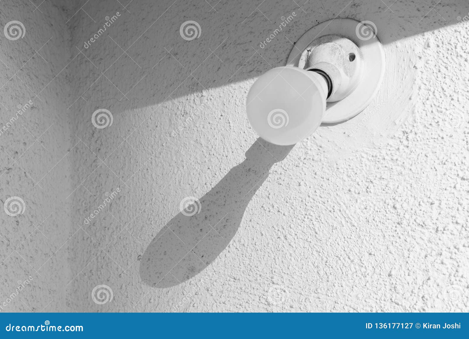 Light of White Bulb on White Textured Wall Stock Image - Image of light ...
