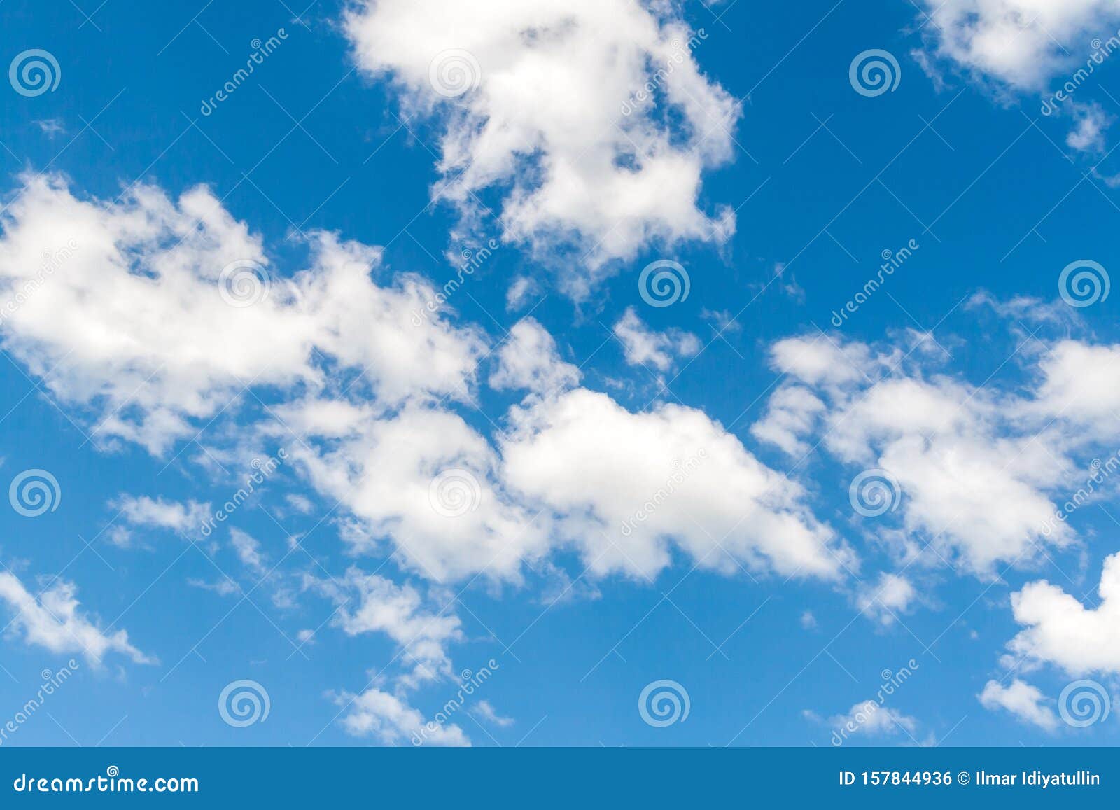 Light White Clouds in the Blue Sky at Noon Stock Photo - Image of ...
