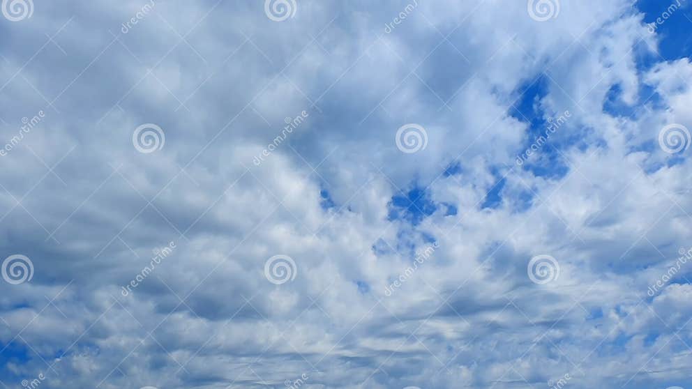 Light White Daytime Clouds Isolated on Blue Sky Backdrop, Isolated ...