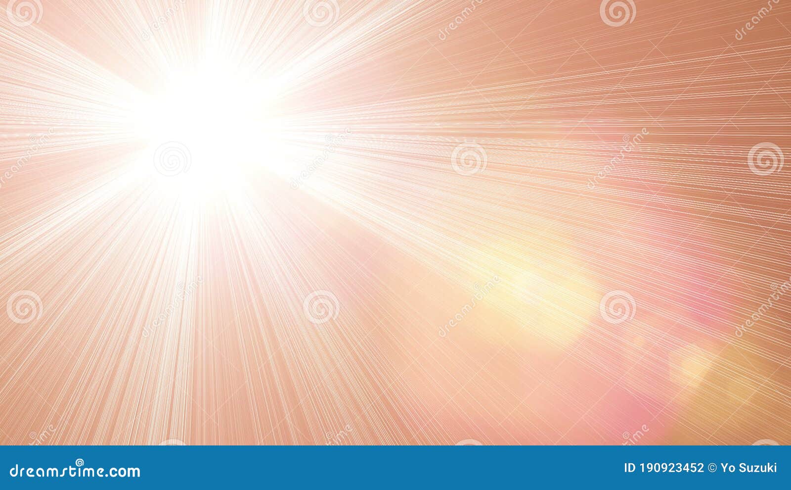 Sun Rays Animation Loop Bright Left Corner Stock Footage - Video of ...