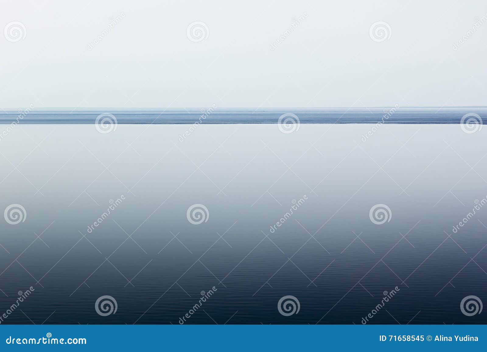 Light White Minimalist Landscape with a Horizon Line. Copy Space ...