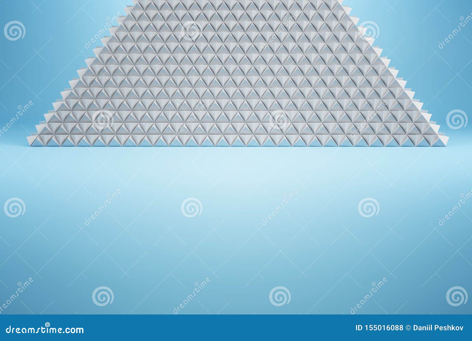Light White Pyramid on Blue Background Stock Illustration ...