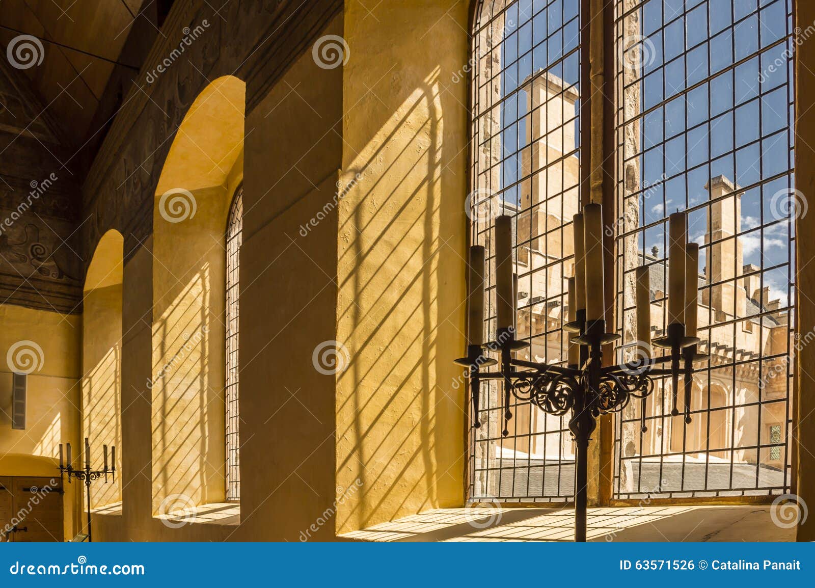 Light through Window Bars in Medieval Castle Stock Photo - Image of ...