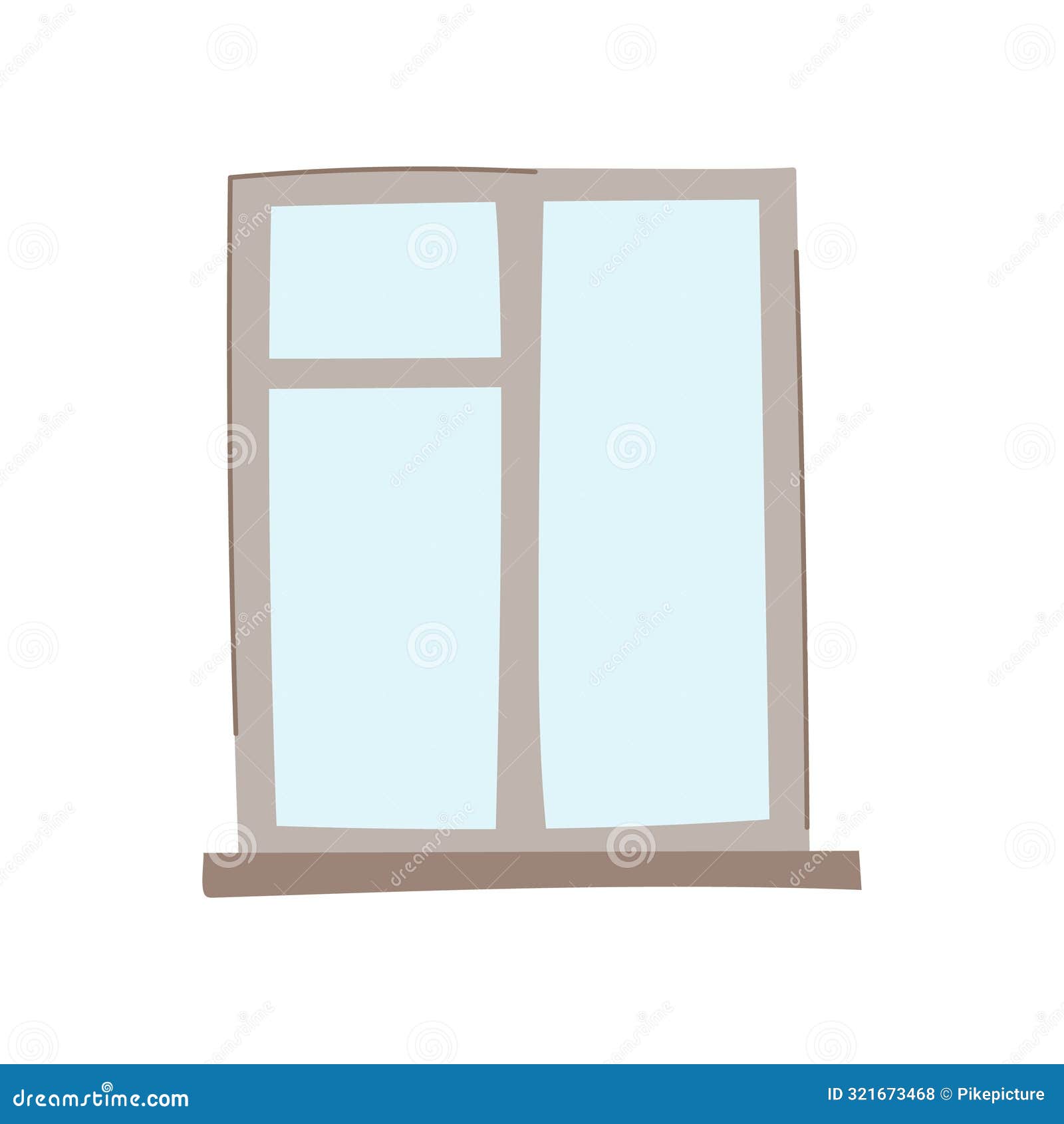 Light Window Frame Cartoon Vector Illustration Stock Vector ...