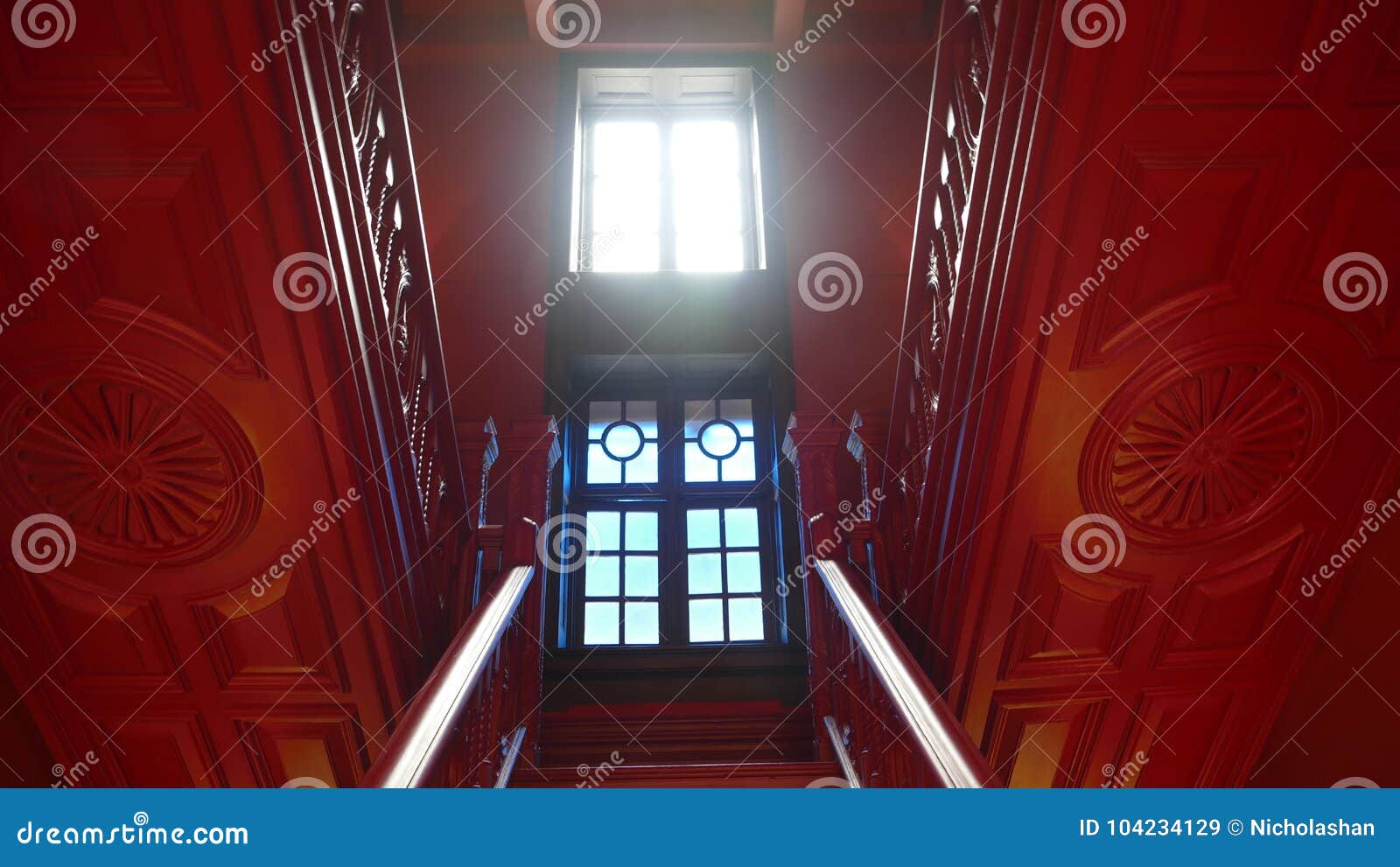 Light in the Window of the Old House Inside the House Stock Image ...