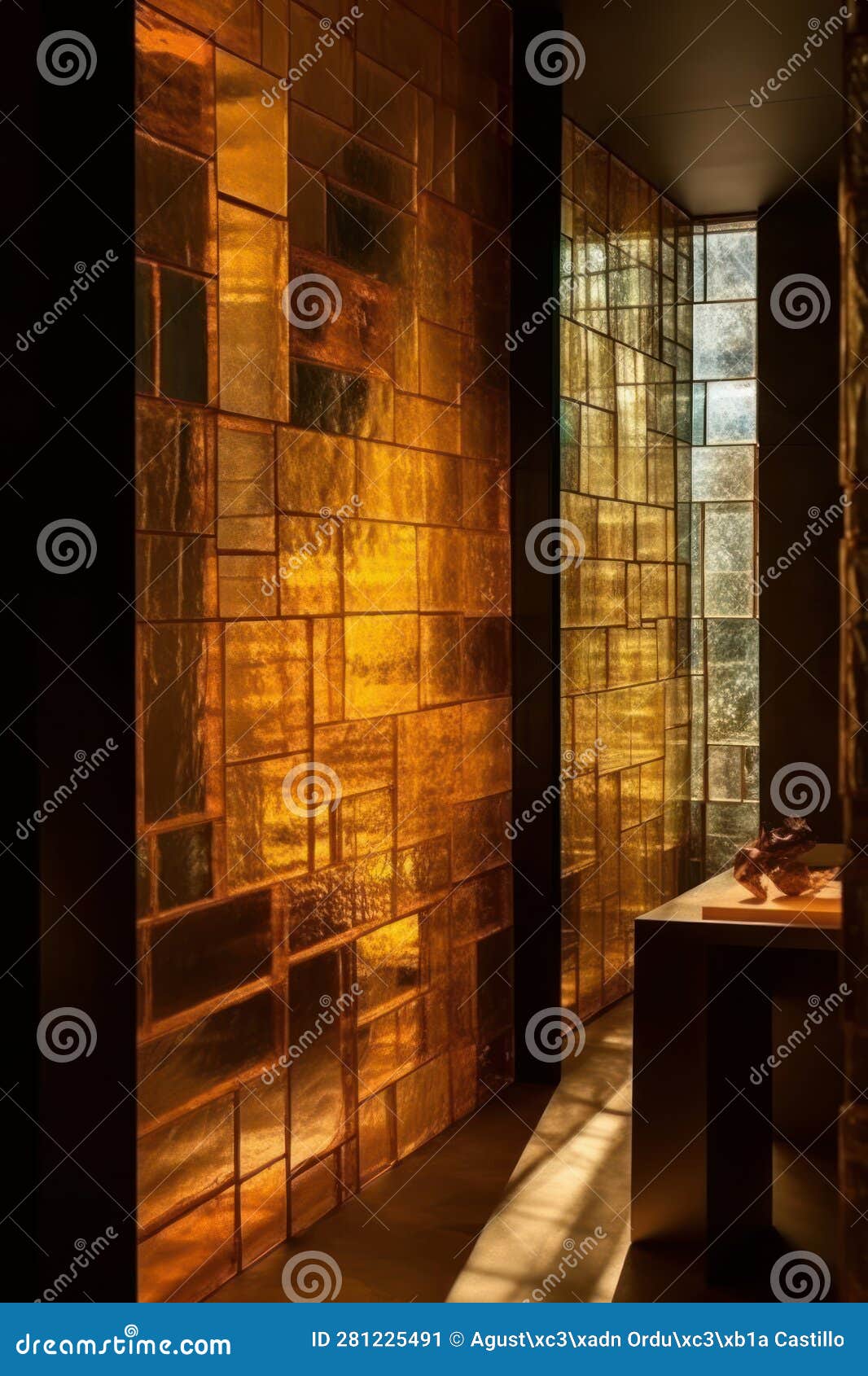 Light from a Window Reflects Off the Glass Blocks at Different Angles ...