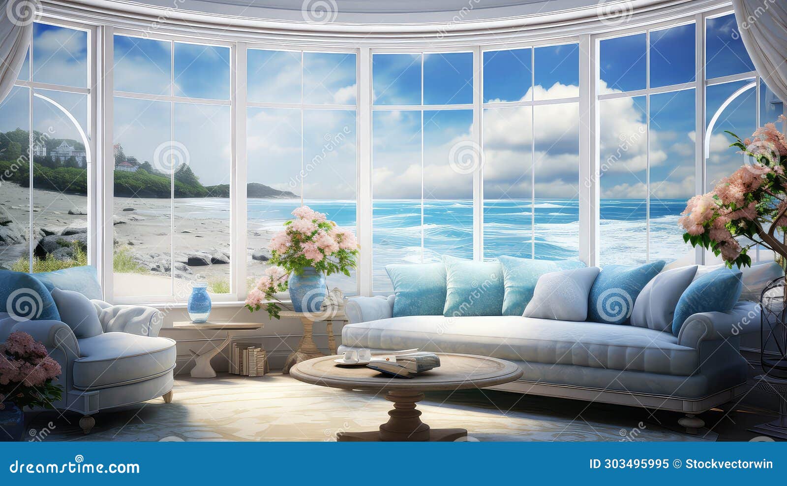 Light Window Room Background Stock Illustration - Illustration of ...