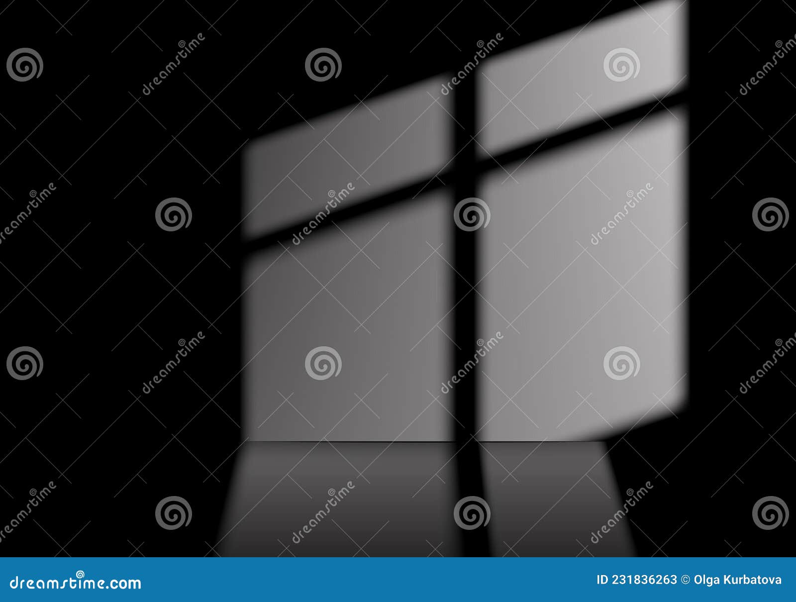 Light from Window on Wall. Overlay Effect Shadow Texture. Decorative ...