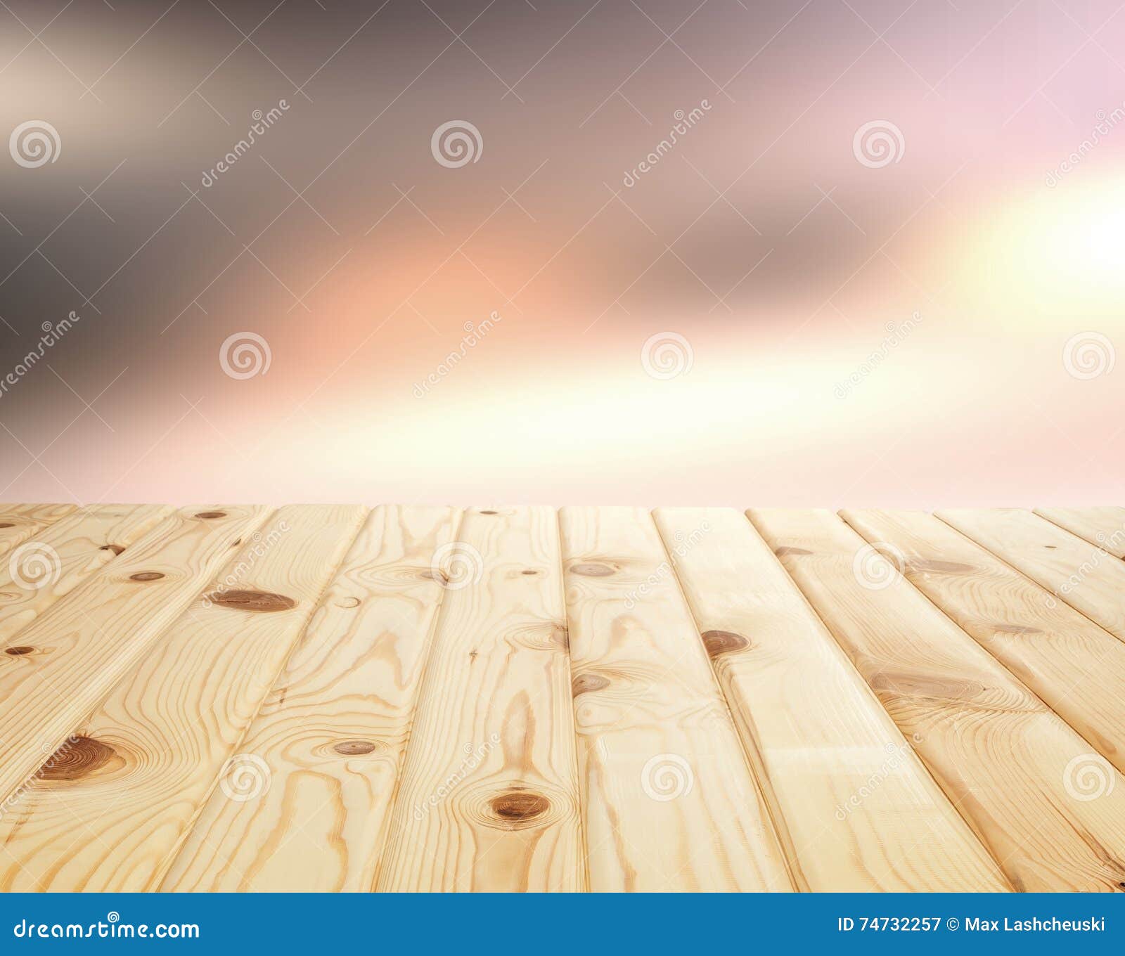 Light Wooden Table Background for the Product Stock Image - Image of ...