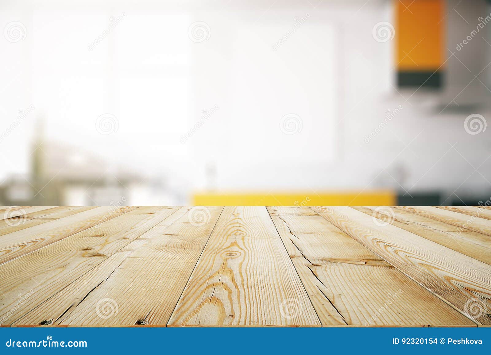 Light wooden table closeup stock illustration. Illustration of empty ...