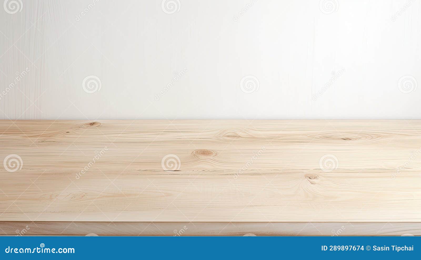 Light Wooden Tabletop. Table on White Background Stock Illustration ...